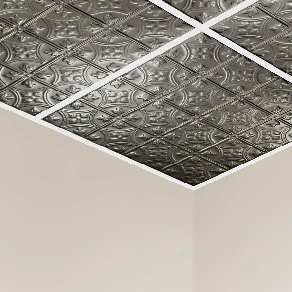 Hamilton Ceiling Tile, 24 in W x 24 in L, 15/16 in Grid Size, 5 PK ...