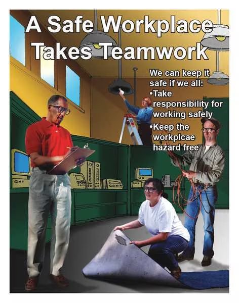 Safety Poster, A Safe Workplace Takes, ENG, Safetyposter.Com, Mfr ...